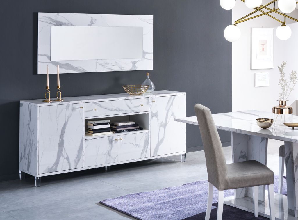 Les Tendances - Buffet Vittoria blanc 190 | LesTendances.fr