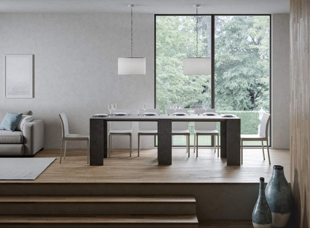 Tozani - console extensible allin anthracite | LesTendances.fr