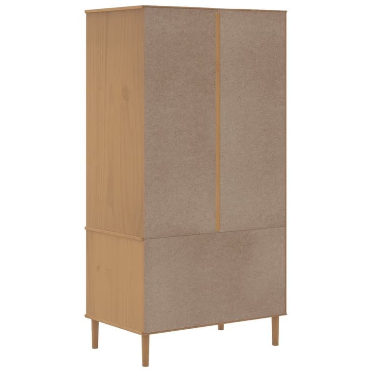Home - Garde-robe SENJA aspect rotin marron bois massif de pin ...