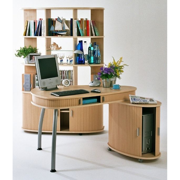 Bureau d'angle pivotant Hêtre | LesTendances.fr