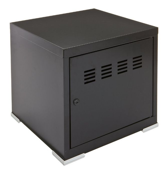 Caisson de rangement 1 porte métal noir mat Pilake | LesTendances.fr
