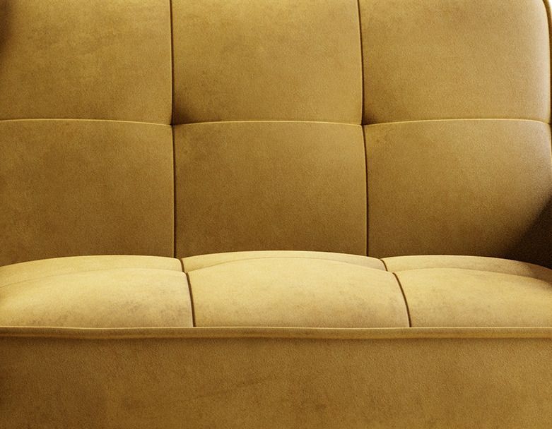 Celia architecte - Canapé Bellis velours jaune | LesTendances.fr