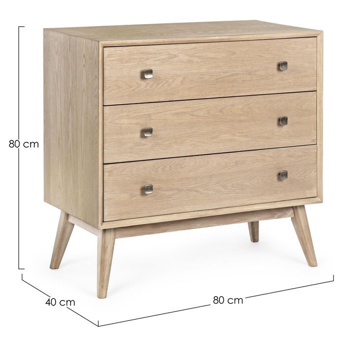 Les Tendances - Commode 3 tiroirs en bois alannis | LesTendances.fr
