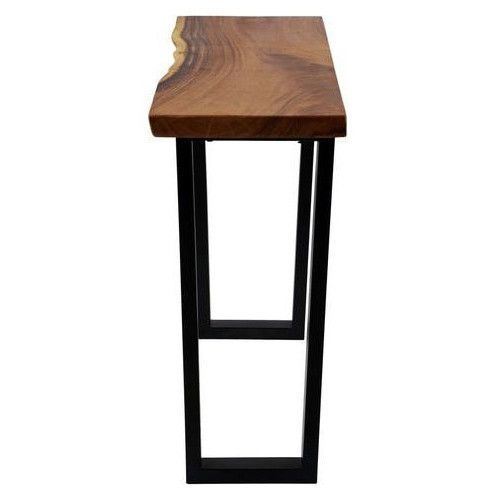 Home - Console bois exotique massif clair Aqua | LesTendances.fr