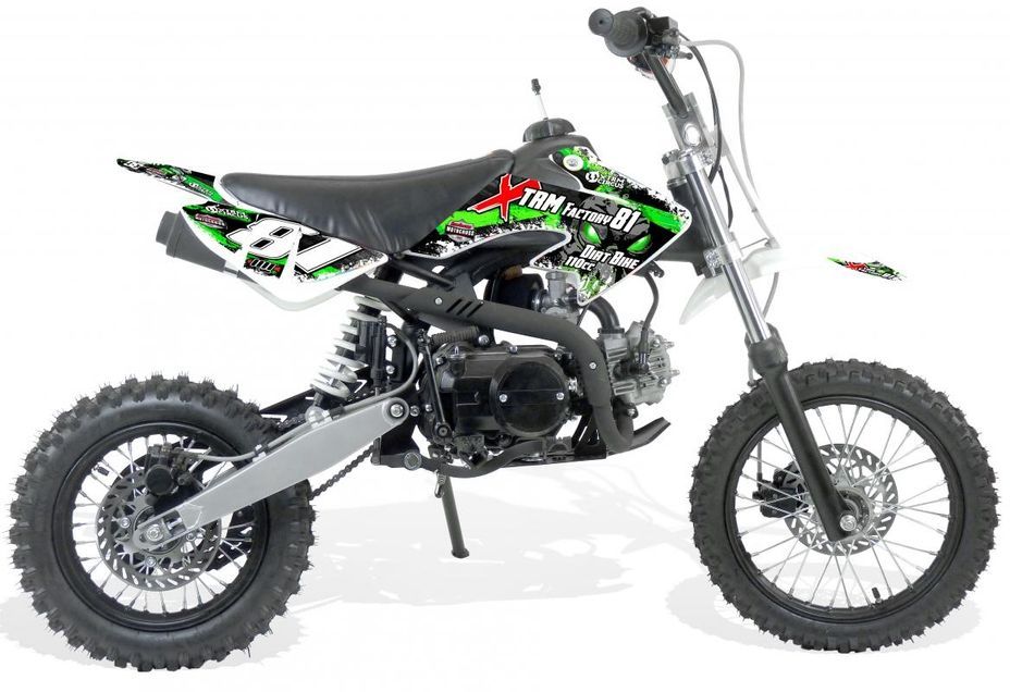 Moto cross 110cc 14/12 e-start automatique 4 temps vert | LesTendances.fr