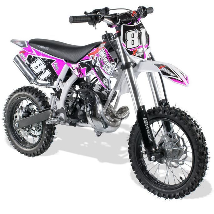 Moto cross 50cc Racing 14/12 9cv automatique Kick starter rose ...