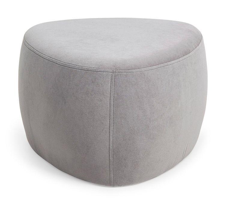 Pouf triangle en polyester gris clair Stany - Lot de 2 | LesTendances.fr