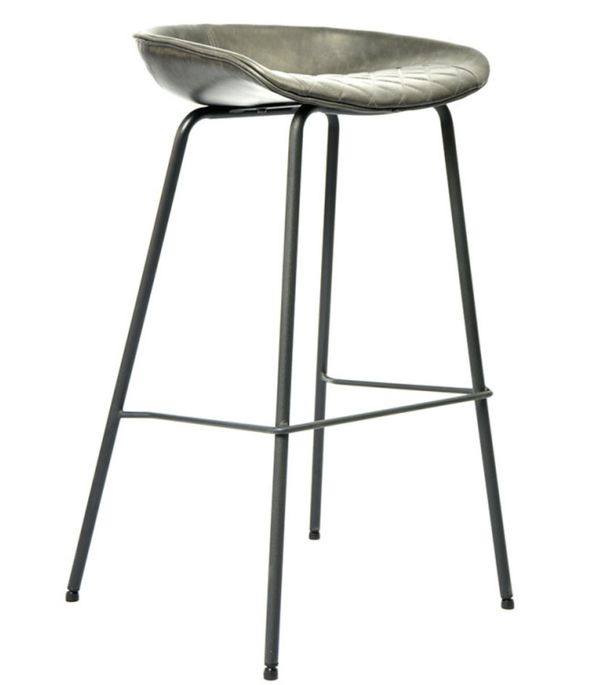 Tabouret design simili cuir gris clair Kalyne - Lot de 2 | LesTendances.fr Tabouret design simili cuir gris clair Kalyne - Lot de 2 | LesTendances.fr