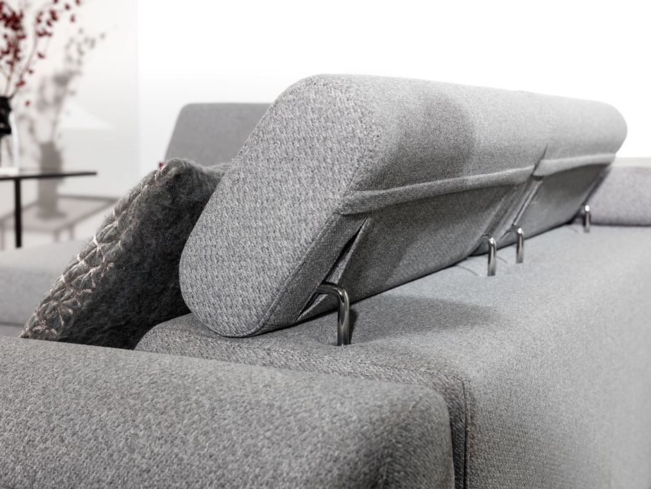 Kathy Home - Canapé angle gauche convertible simili cuir marron avec ...
