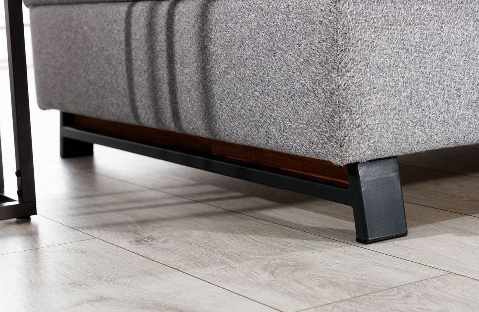 Kathy Home - Canapé angle gauche convertible simili cuir marron avec ...