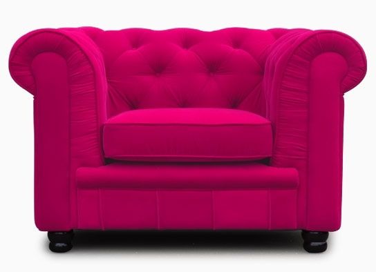 Chesterfield 1 place Velours Rose Elégance | LesTendances.fr