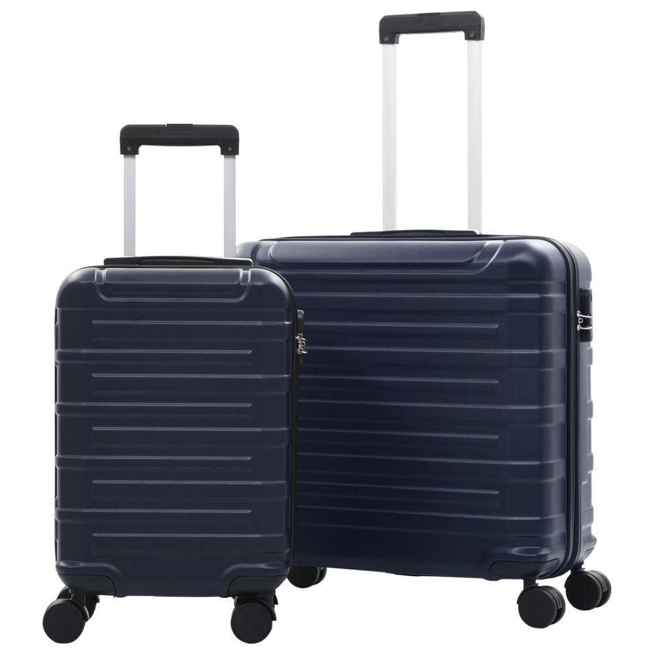 Home - Valise rigide 2 pcs Bleu marine ABS | LesTendances.fr