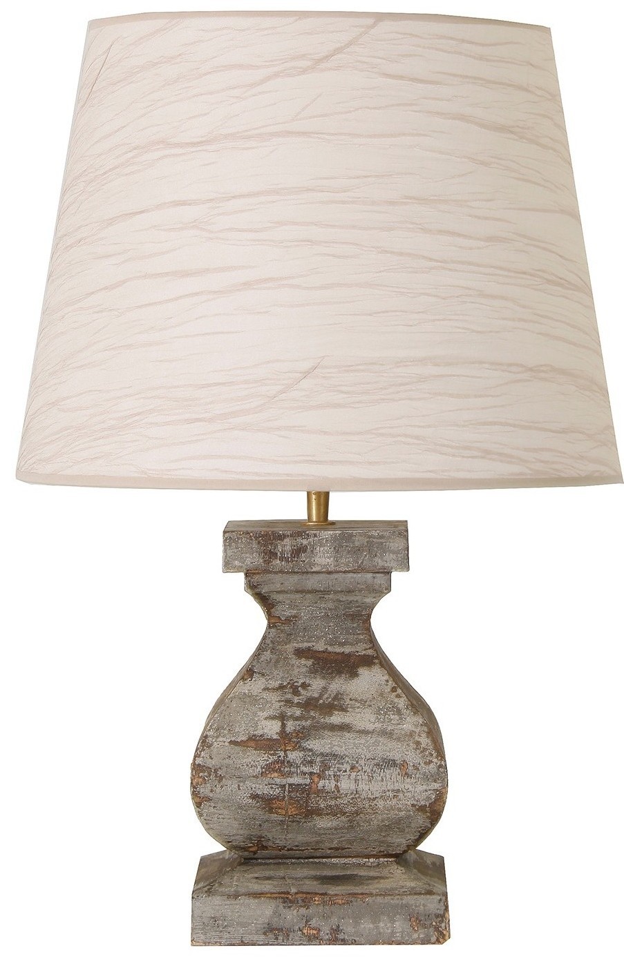 V Home - Lampe à poser en bois de mangue vert et doré vieilli Nour | LesTendances.fr