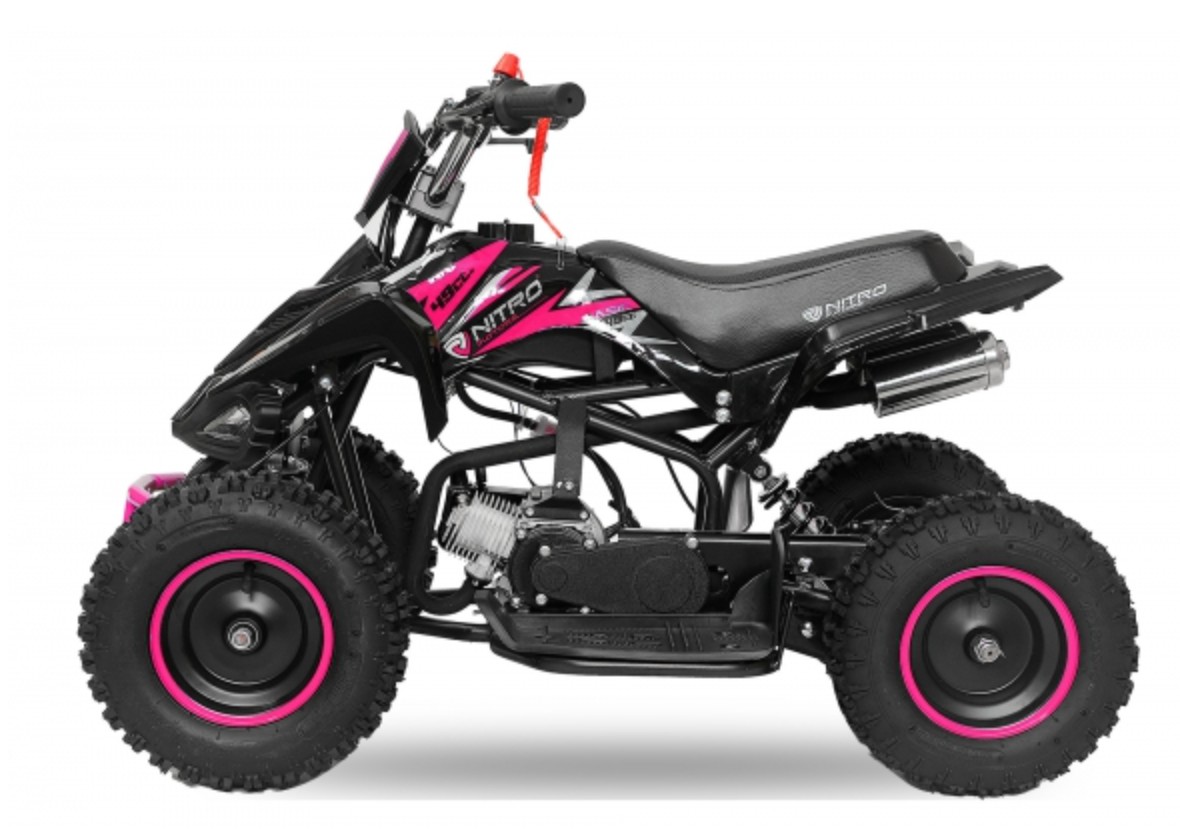 Quad enfant sport Python 49cc 6" noir et rose | LesTendances.fr